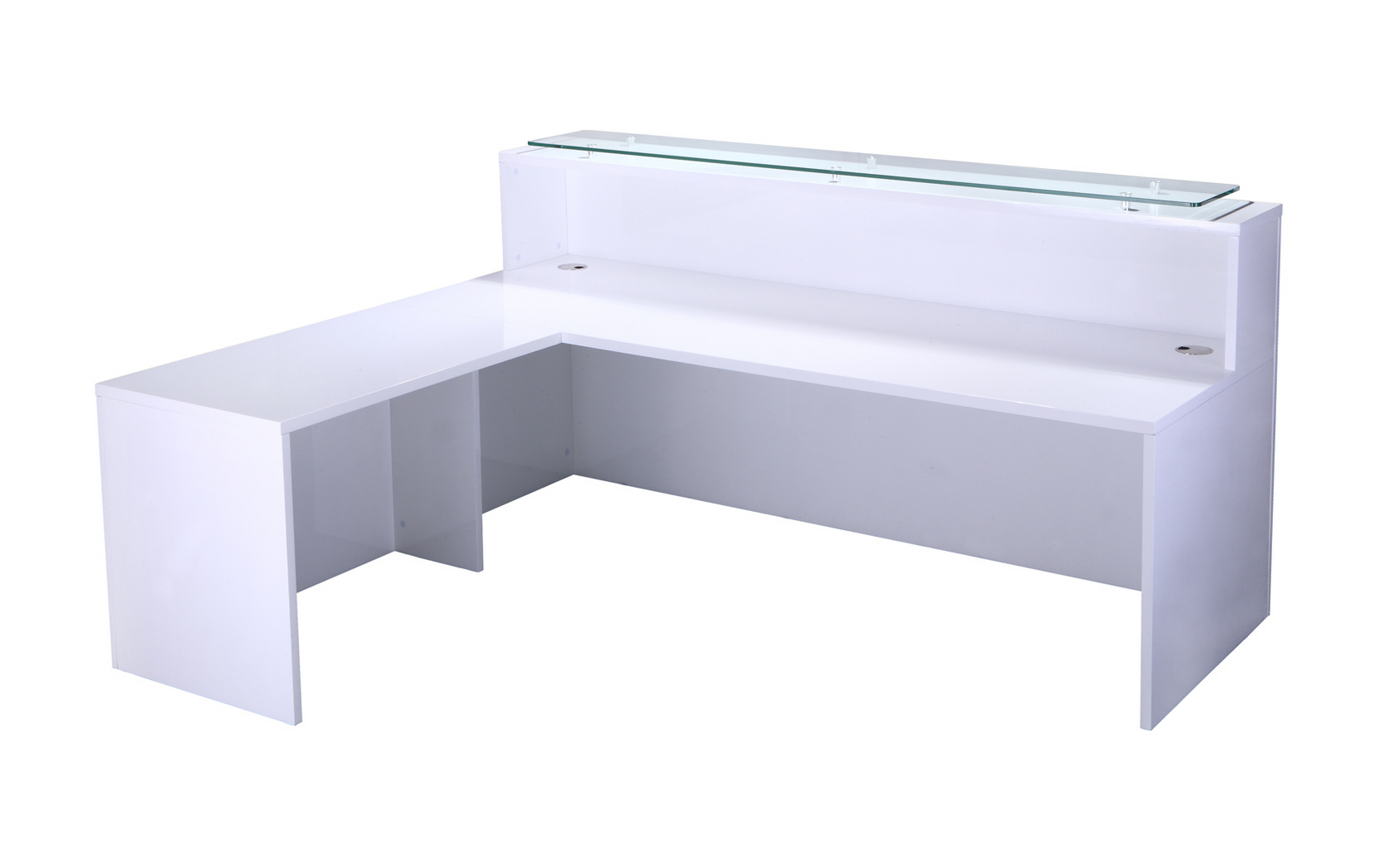High Gloss Return Reception Desk | Loop Furniture — Loop Workplace ...